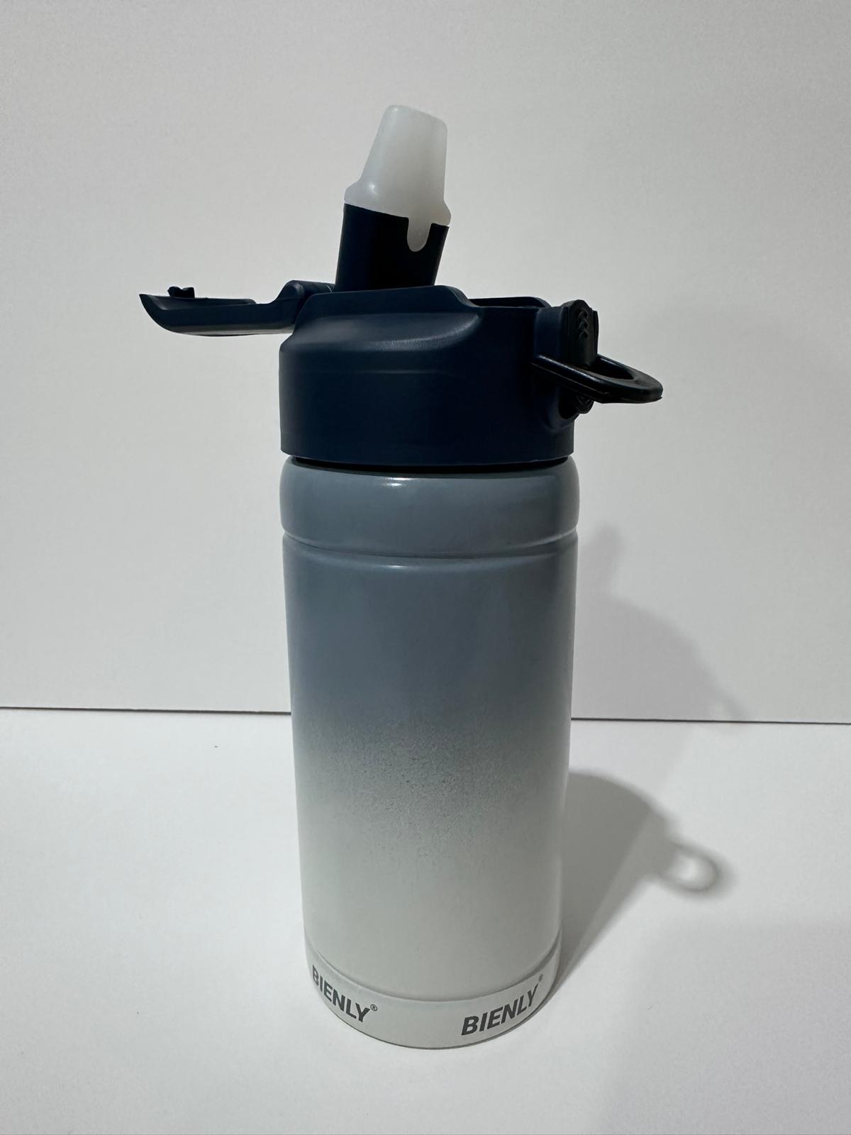 Bienly Degrade Paslanmaz Çelik Matara PİPETLİ 500ML GRİ - 304