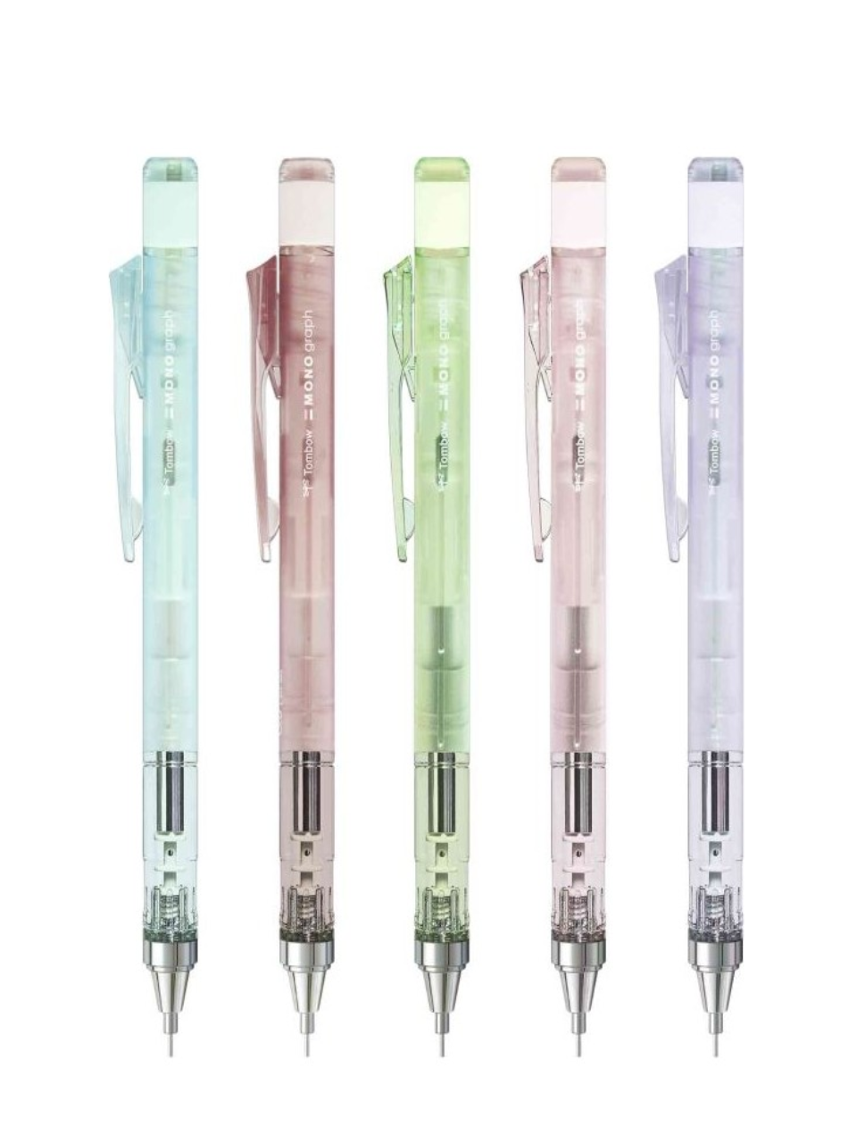 Tombow Mono Graph Pastel Shaker Versatil Kalem 0.5 mm Şeffaf Pembe